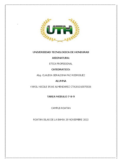 Tarea Modulo 789 Pdf Bioética Moralidad