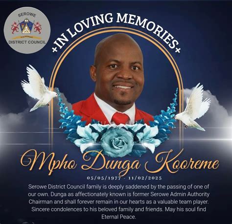 Note To Men And Women In Loving Memory Of Rre Mpho Captain Dunga