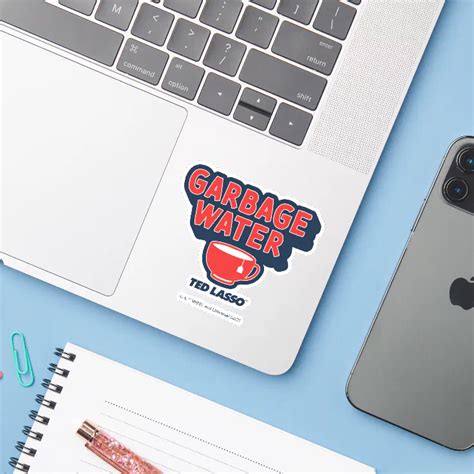 Ted Lasso Garbage Water Tea Graphic Sticker Zazzle