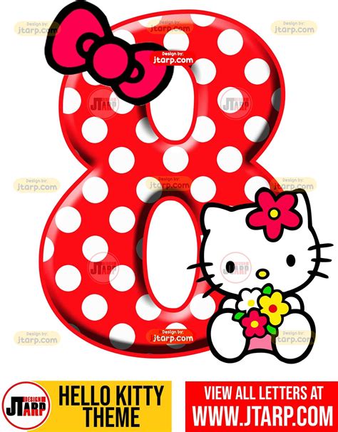 Number 8 Hello Kitty Numbers 1 10 Free Download
