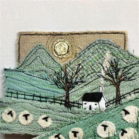 Stunning Irish Landscape Textile Artwork Sewing Landscapes Stitched