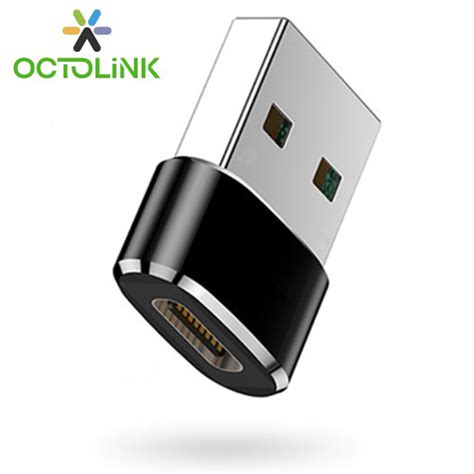 OctoLink High Speed Charging Data Cable Aluminum Alloy Type C Female To USB Male OTG Adapter