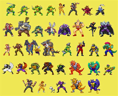 Tmnt Tournament Fighter Sprites