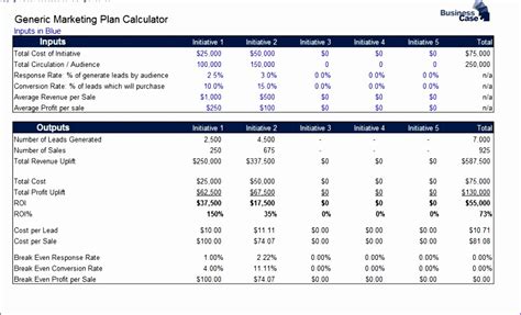 8 Roi Excel Template Excel Templates