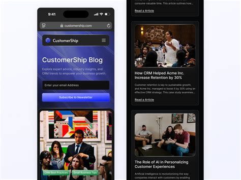 Customership Ui Kit Crm Website Blog Page By Robbi Darwis For Flow Forge On Dribbble