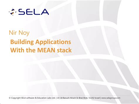 Building Applications With The Mean Stack Ppt