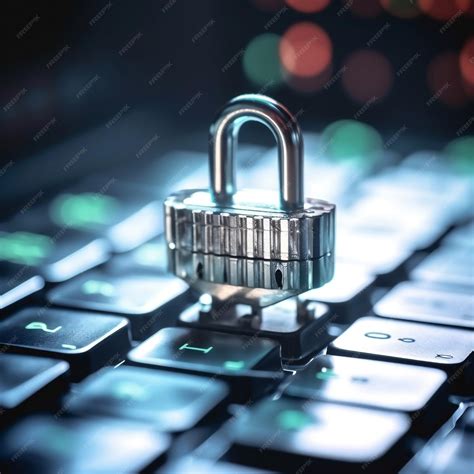 Premium Ai Image Loseup Of The Lock On The Keyboard Cyber Security Generative Ai