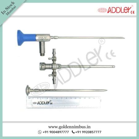Stryker 4mm 70 Degree Arthroscope With Arthroscopy Sheath Addler