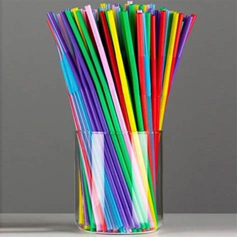 Natural Steel Bendy Assorted Colour Plastic Straw For Event And Party