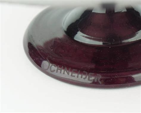 French Art Deco Charles Schneider Frosted Amethyst Glass Coupe For Sale