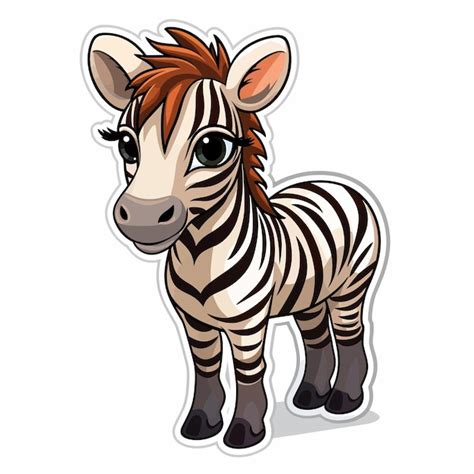 Zebra Vector Cute Premium Ai Generated Vector