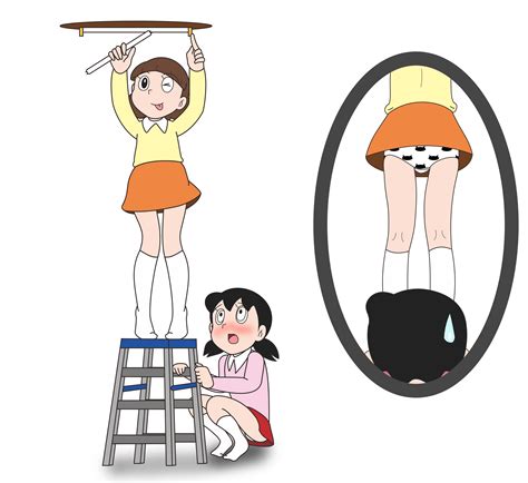 Maruyo Tsukigata Minamoto Shizuka Doraemon Absurdres Highres Girls Black Eyes Black Hair