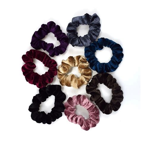 Hair Scrunchies Velvet Elastics Hair Ties Bright Colorful Scrunchy Bobbles Buy Velvet
