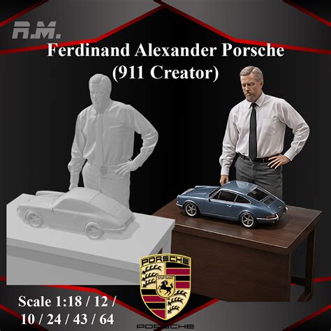 🚗 Ferdinand Alexander Porsche Butzi” 1 18 Scale Figure Diorama 911