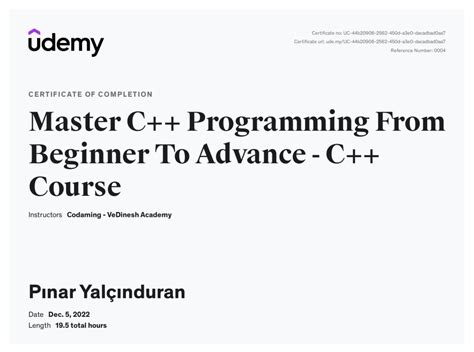 Pınar Yalçınduran On Linkedin Udemy Coding Cpp Programming