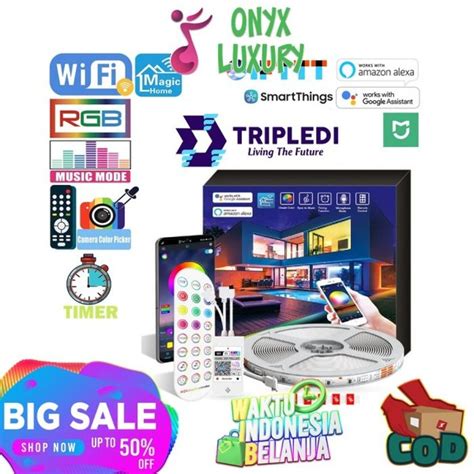 Jual Led Strip Smart Rgb M Bluetooth Wifi Lampu Hias Kamar Aesthetic Di Lapak Onyx Luxury