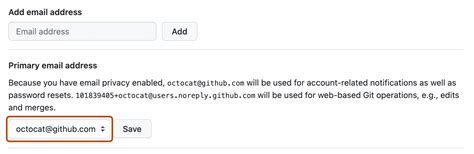 Adding An Email Address To Your Github Account Github Docs