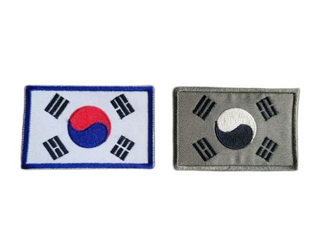 태극기 패치 와펜 오바로크용 벨크로용 세컨웨어헬로마켓