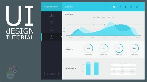Photoshop Ui Design Tutorial Analytics Dashboard Design