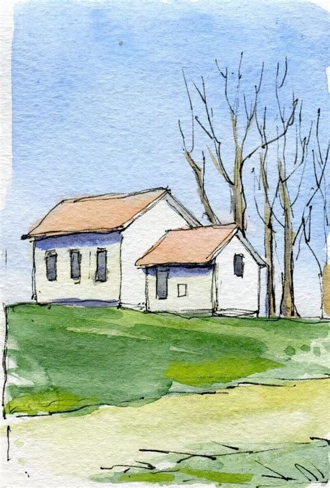 How To Draw A Country Landscape