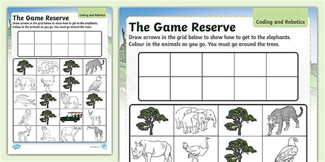 grade 1 algorithms the game reserve teacher made