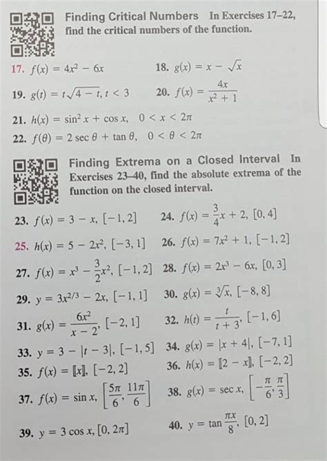 Solved Finding Critical Numbers In Exercises 17 22 3 Find