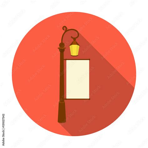 City Light Billboard Icon In Flat Style Isolated On White Background