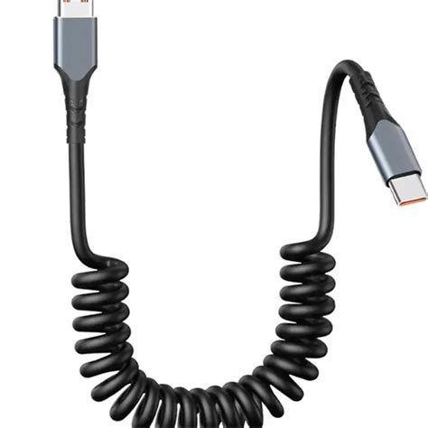 Charging USB Type C Cable USB Spring Car Cable Best Charger Cable And Samsung Charger Cable Price