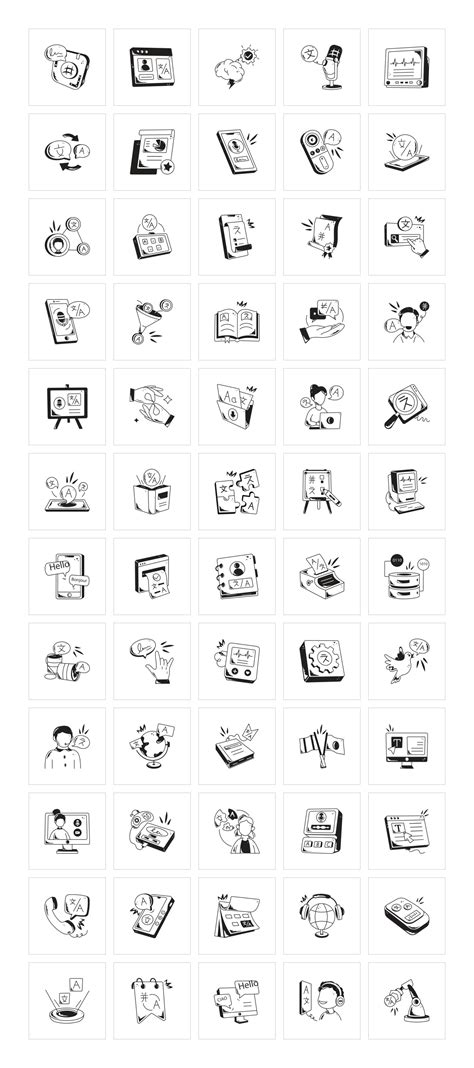 animated interpreter icons on yellow images creative store 136829
