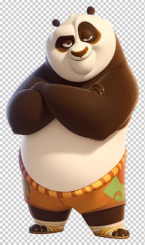 Kung Fu Panda Cartoon Panda Posing With Arms Crossed Png Clipart