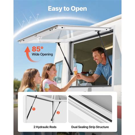Vevor Concession Window 36x24 In Aluminum Alloy Frame Service Window