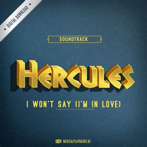 I Won T Say I M In Love HERCULES Karaoke
