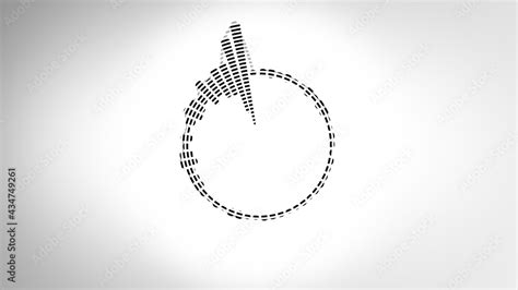 Graphic Circular Audio Frequency Sound Wave On White Background Stock Illustration Adobe Stock