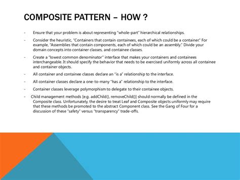 Composite Pattern How