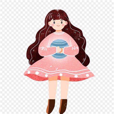 붉은 치마 긴 머리 일러스트 만화 캐릭터 레이션 만화 빨간 드레스 여자 일러스트 Png 일러스트 및 Psd 이미지 무료