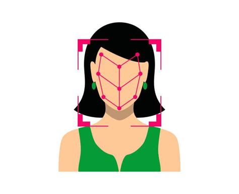 biometria de uma mulher detecção de rostos reconhecimento e identificação