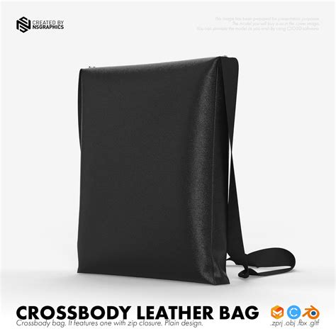 Artstation Crossbody Leather Bag 3d Model Resources