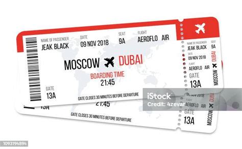 승객 이름으로 현실적인 항공사 티켓 디자인입니다 벡터 일러스트 레이 션 개념에 대한 스톡 벡터 아트 및 기타 이미지 개념 공항 관광 Istock