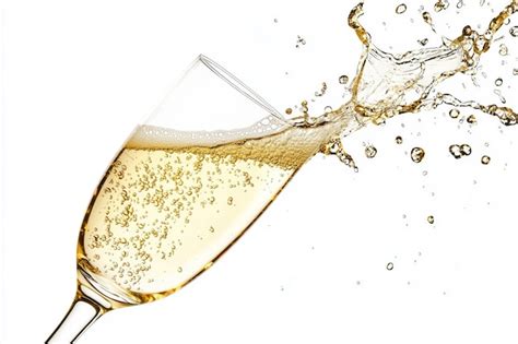 A Dynamic Image Of A Champagne Glass Spilling Its Sparkling Contents