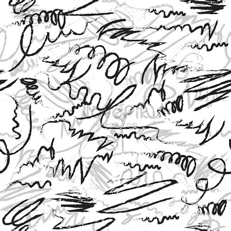 손으로 그린 브러쉬 스트로크 원활한 패턴 랩 배경