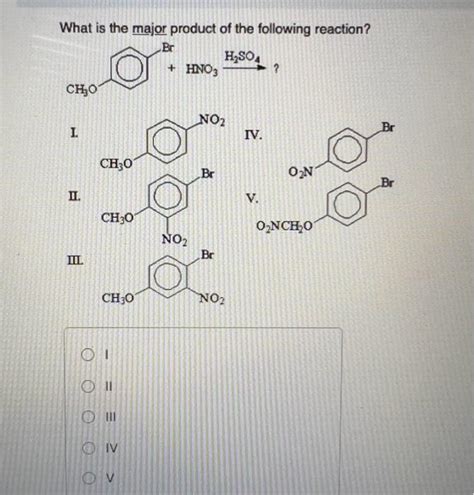 Solved What Is The Major Product Of The Following Reaction Chegg