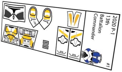 13th Battalion Commander Clone Trooper Bd Bricks