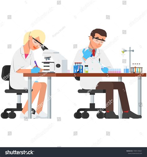 Lab Vector Laboratory Scientist Science Experiment Stock Vector Royalty Free 1999145021