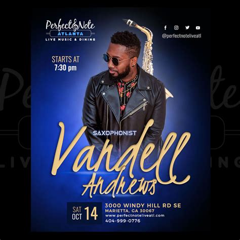 Saxophonist Vandell Andrews Perfect Note Atlanta