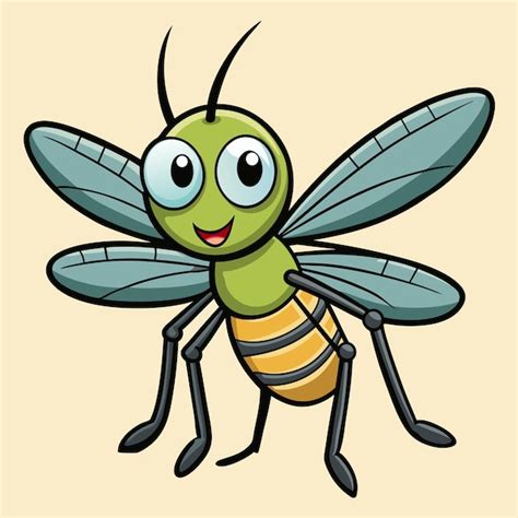 A Cartoon Image Of A Green Bee With A Big Green Face Premium Ai