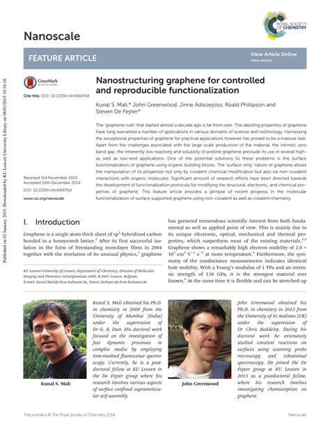 Pdf Nanostructuring Graphene For Controlled And Reproducible