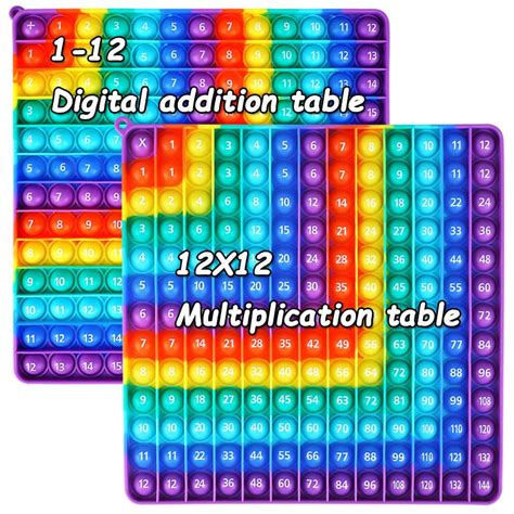 2 In 1 Multiplication Table And Digital Addition Table P0pp Math Toy