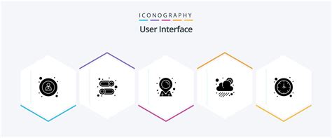 User Interface 25 Glyph icon pack including . time. map. clock. sun 19204041 Vector Art at Vecteezy