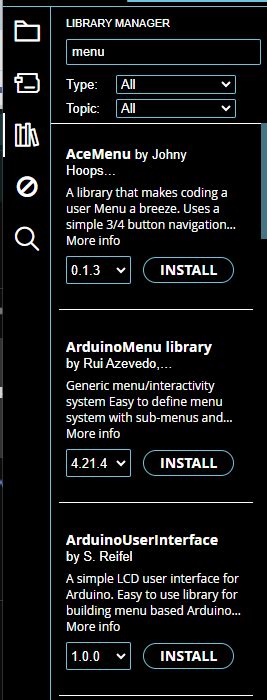 Building A Ui With Different Menus And Submenus On Arduino