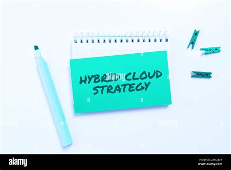 Handwriting Text Hybrid Cloud Strategy Internet Concept Cloud Computing Setting That Uses A Mix